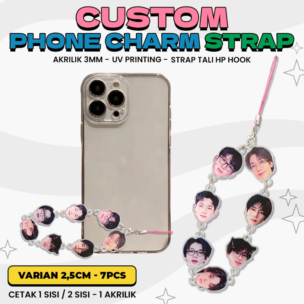 Jual Custom Phone Charm Strap Akrilik / Gantungan Tali Hp Akrilik Bebas ...