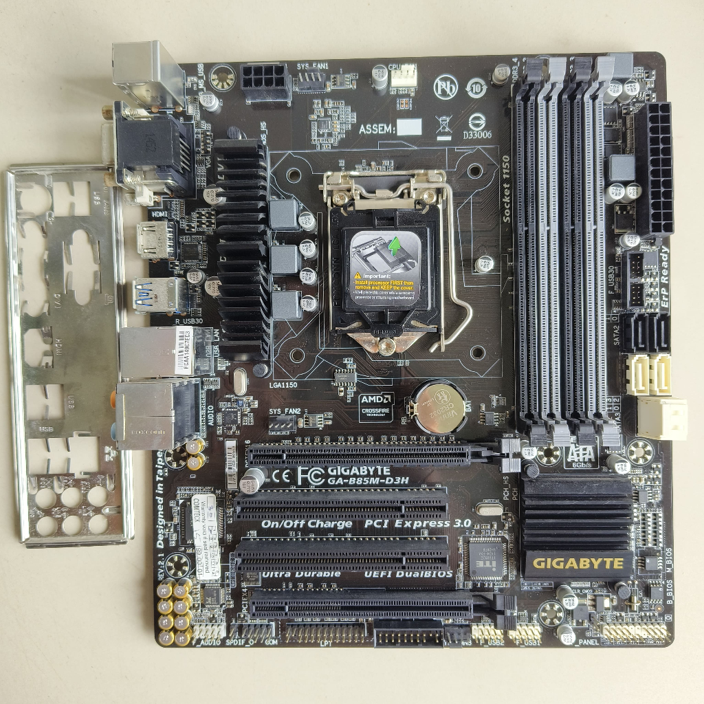 Jual MOTHERBOARD GIGABYTE GA-B85M-D3H LGA 1150 DDR3 REV2 | Shopee Indonesia