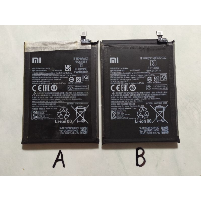 Jual Baterai Ori BN5A Copotan Redmi Note 10 5G | Shopee Indonesia