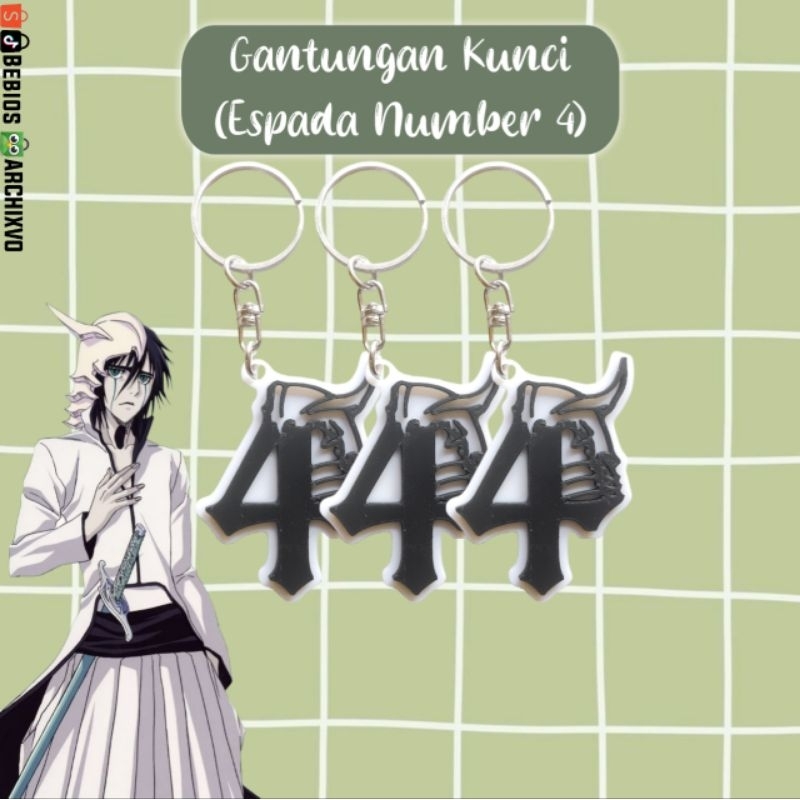 Jual Gantungan Kunci Anime Bleach (Espada Number 4) | Shopee Indonesia