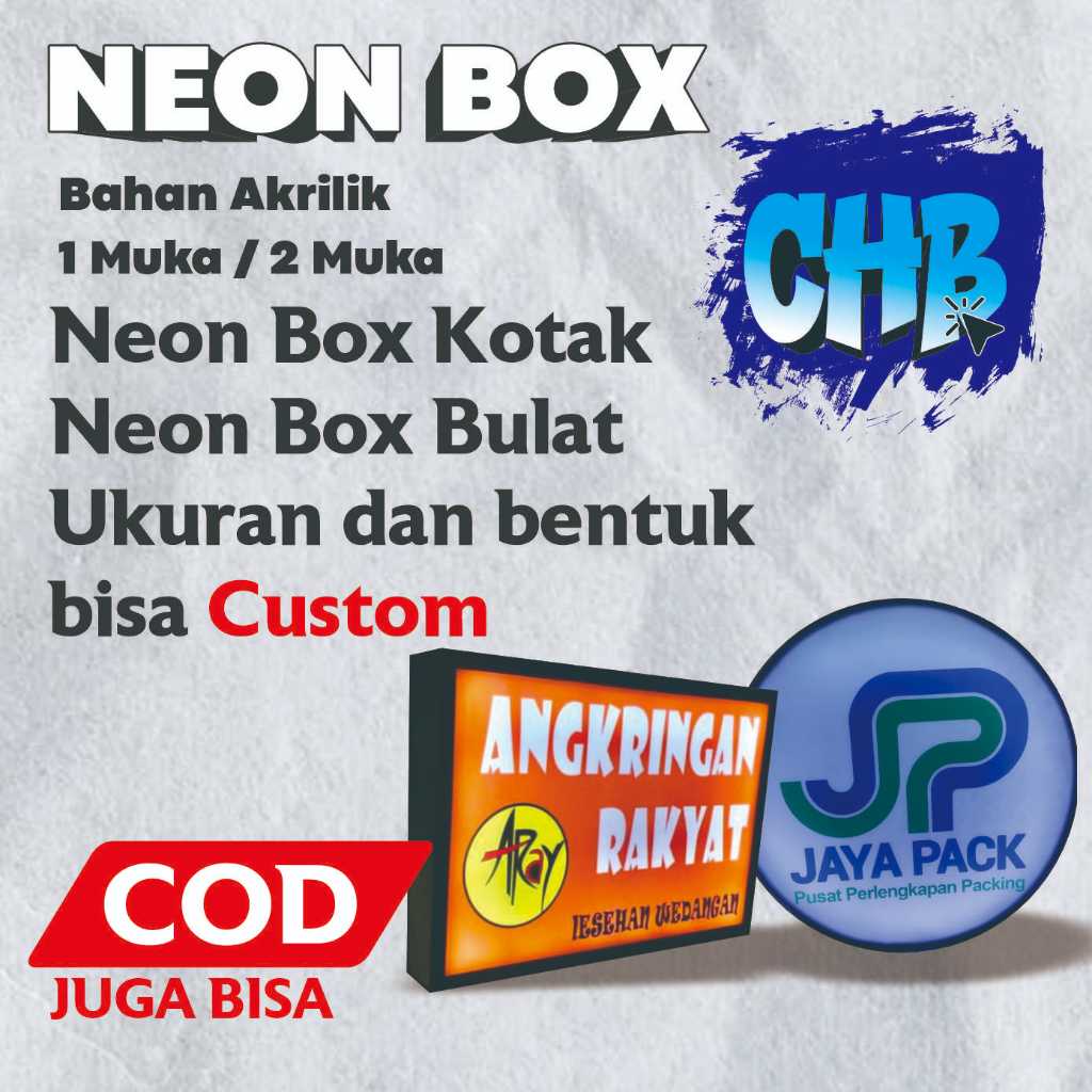 Jual NEON BOX / NEON BOX AKRILIK / NEON BOX 1 SISI / NEON BOX 2 SISI ...