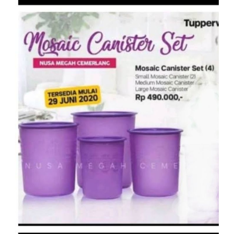 Jual Tupperware Canister ungu set( 4 pcs) | Shopee Indonesia