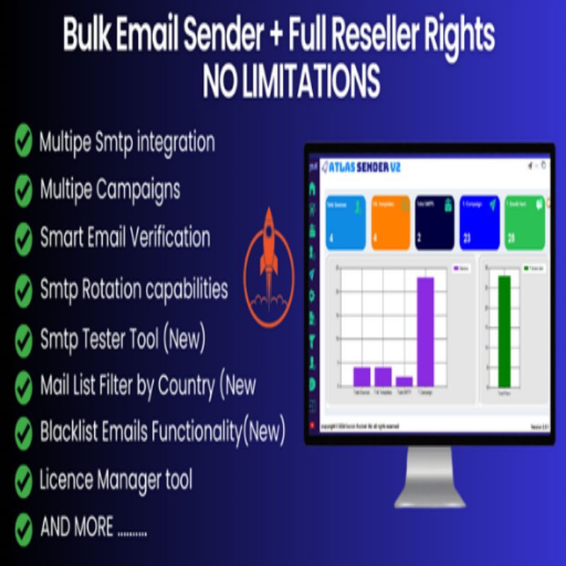 Jual Bulk Email Sender Using Unlimited SMTP - [ Full Reseller Rights ...