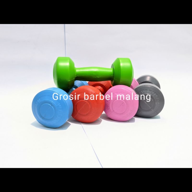 Jual WANNAFIT || Barbel 1kg warna warni gym senam olahraga ringan ...
