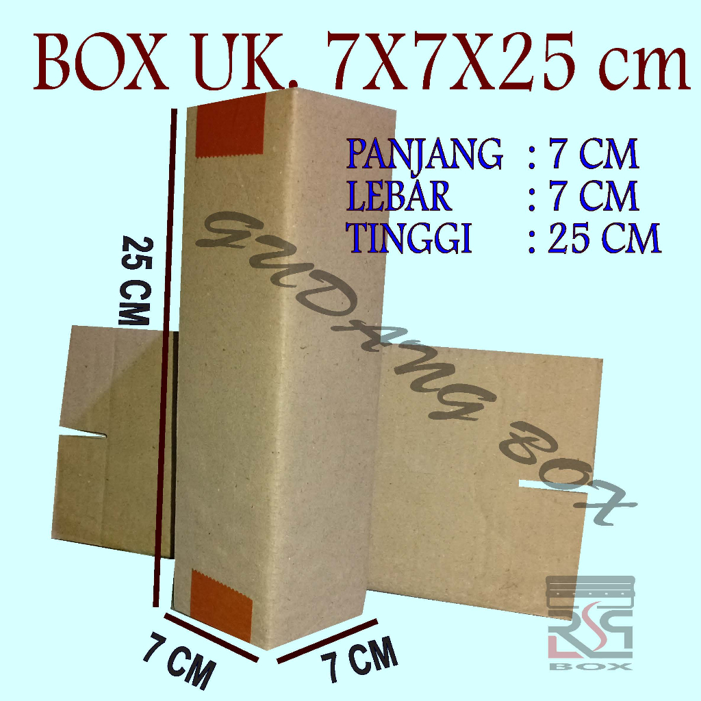 Jual Kardus packing ukuran 7x7x25 cm box packaging karton box murah | Shopee Indonesia