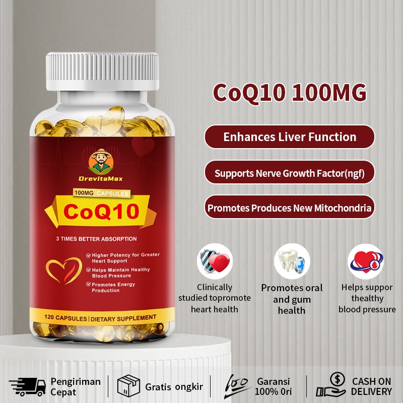 Jual DrevitaMax CoQ10 Capsules Coenzyme Q10 100 mg Helps Maintain Blood ...