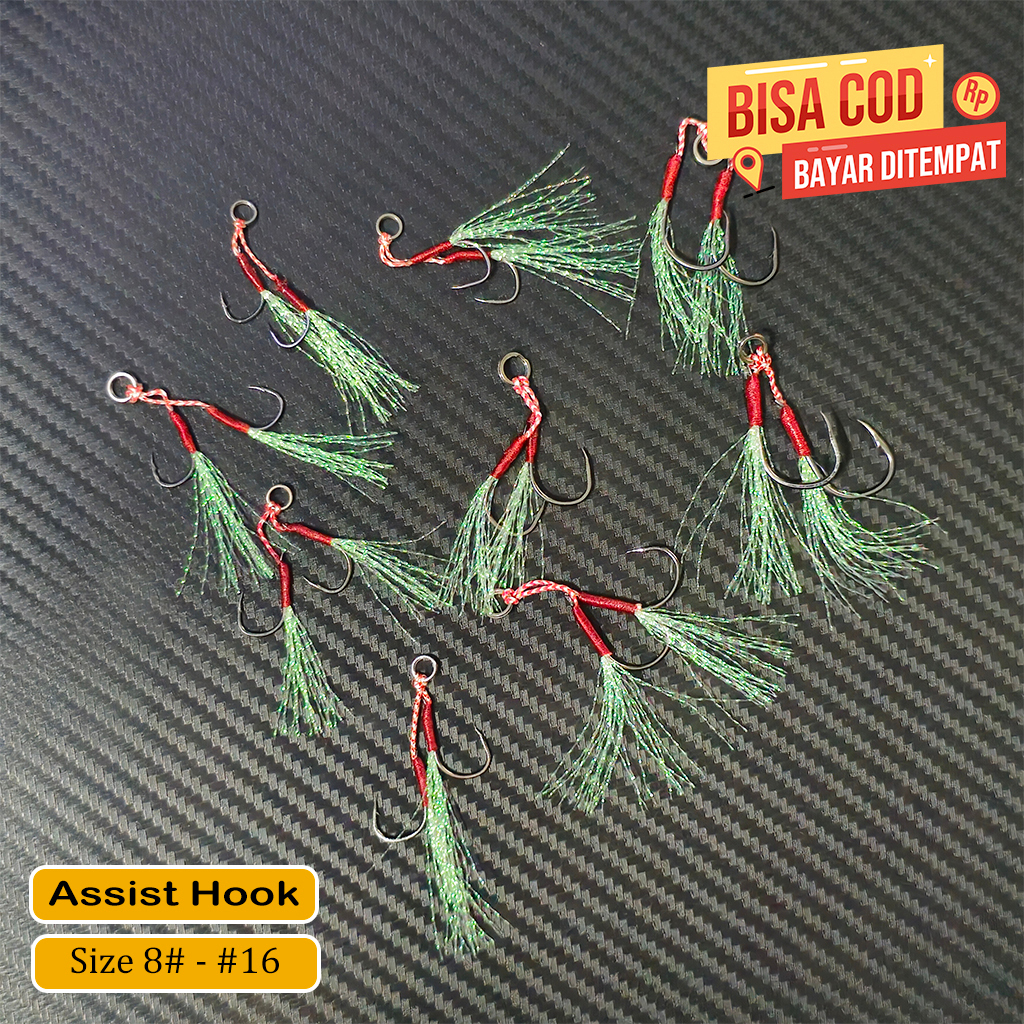 Jual Double Assist Fishing Hook Ukuran 8 - 16 | Shopee Indonesia