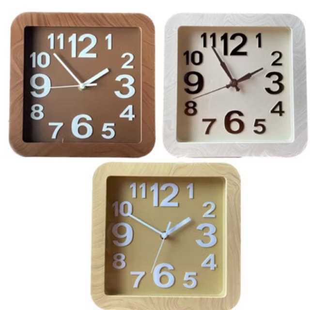 Jual jam dinding kayu kotak 22973/jam dinding vintage/jam dinding kayu ...