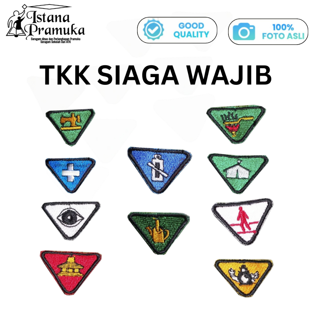 Jual Bet / Badge Tanda Kecakapan Khusus TKK Wajib Pramuka Siaga Bordir - Istana Pramuka Gelora ...