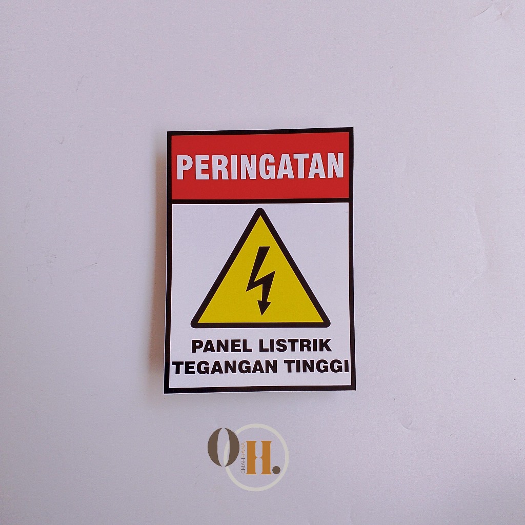 Jual Stiker panel listrik tegangan tinggi - Stiker peringatan tegangan ...