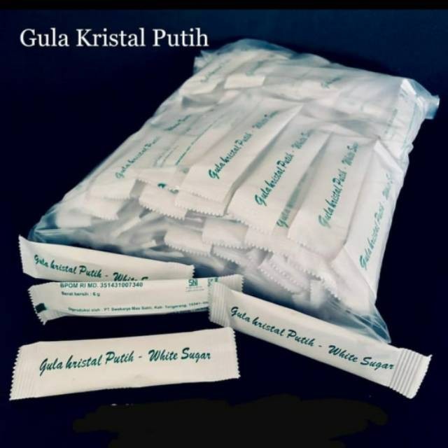 Jual Gula Stik 125 sachet Gula Stick Gula Pasir Kristal Putih | Shopee ...