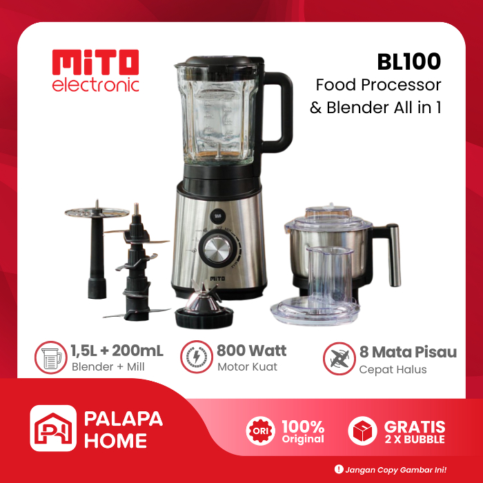 Jual Mito Blender BL 100 BL100 Food Processor BL-100 Omni Blade ...