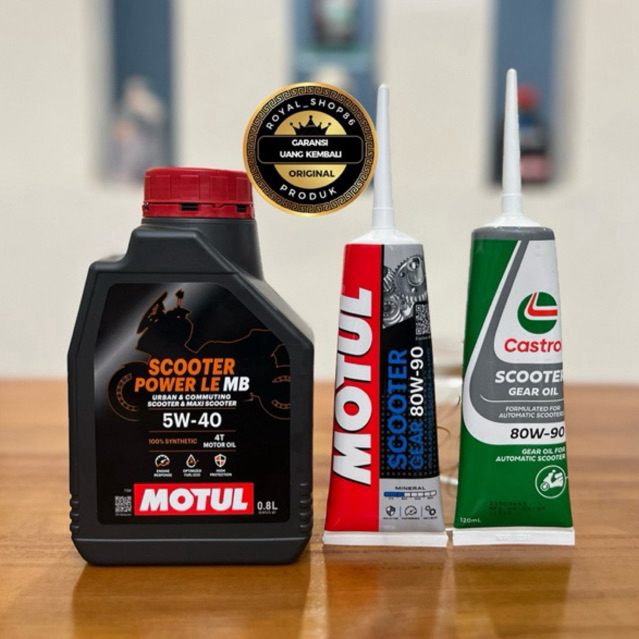 Jual PAKET OLI MOTUL SCOOTER POWER LE SAE 5W-40 Full Synthetic 800 ML ...