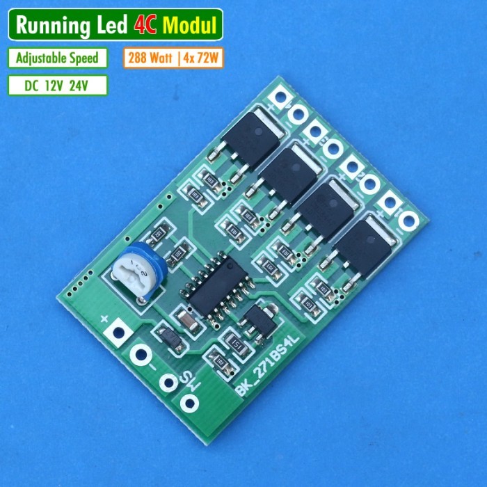 Jual Modul Running Led 4 Channel Daya Besar Adjustable Animasi Penunjuk ...
