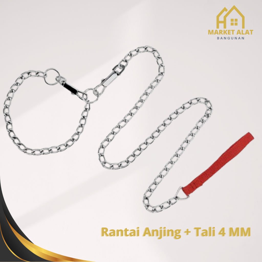 Jual R3y Rantai Anjing + Tali No. 40 4 MM x 1,5 Meter / Rantai Gogok 4 ...