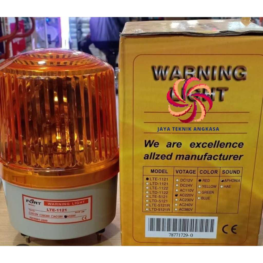 Jual Warning Light Rotary LTE-1161 6 INCH 12 24 VDC-220 VAC Lampu Neon ...