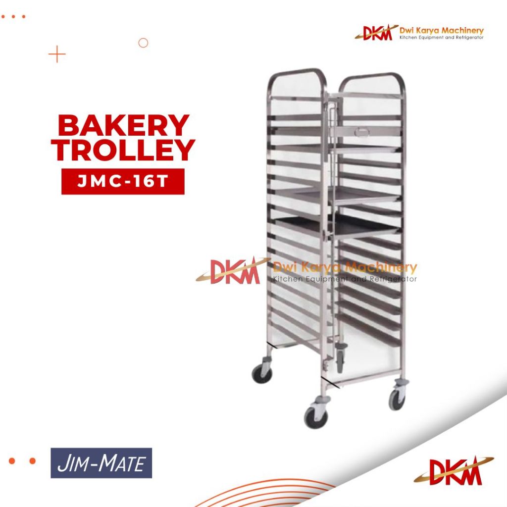 Jual JMC-16T BAKERY TROLLEY JIMMATE - Rak untuk menaruh Nampan Roti ...