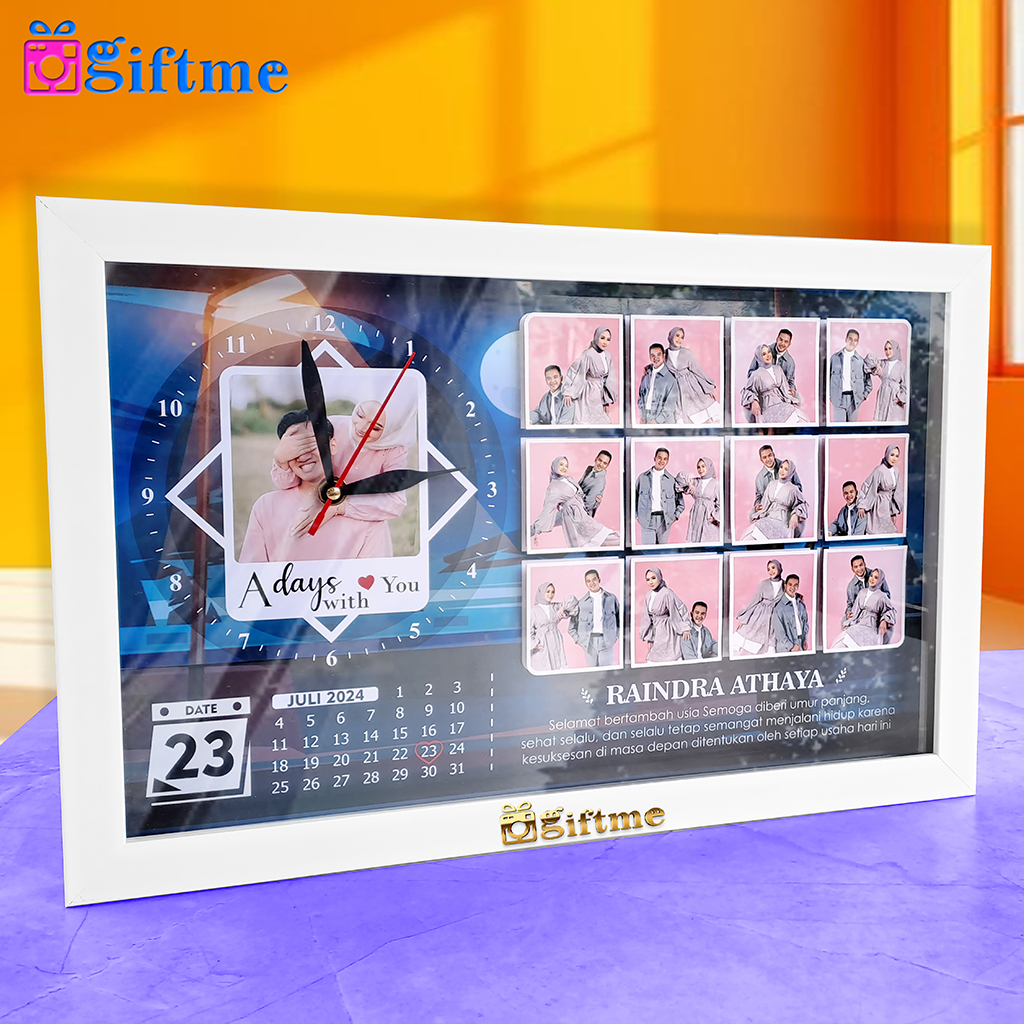 Jual GIFTME Jam Dinding LED | Custom Foto Pop Up - Kado Ulang Tahun ...