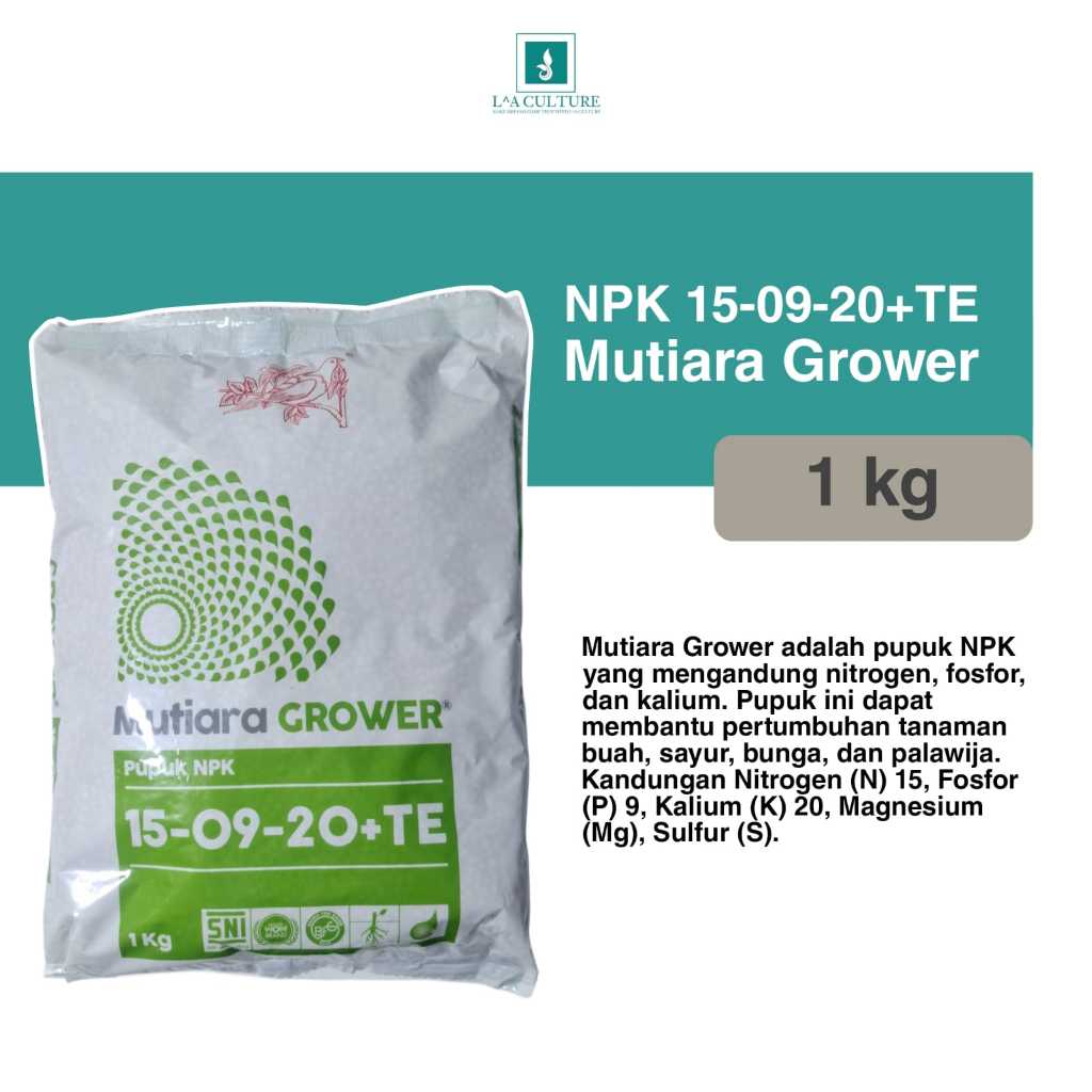 Jual Pupuk Meroke NPK GROWER 15-09-20+TE 1 Kg Kemasan Pabrik | Shopee ...