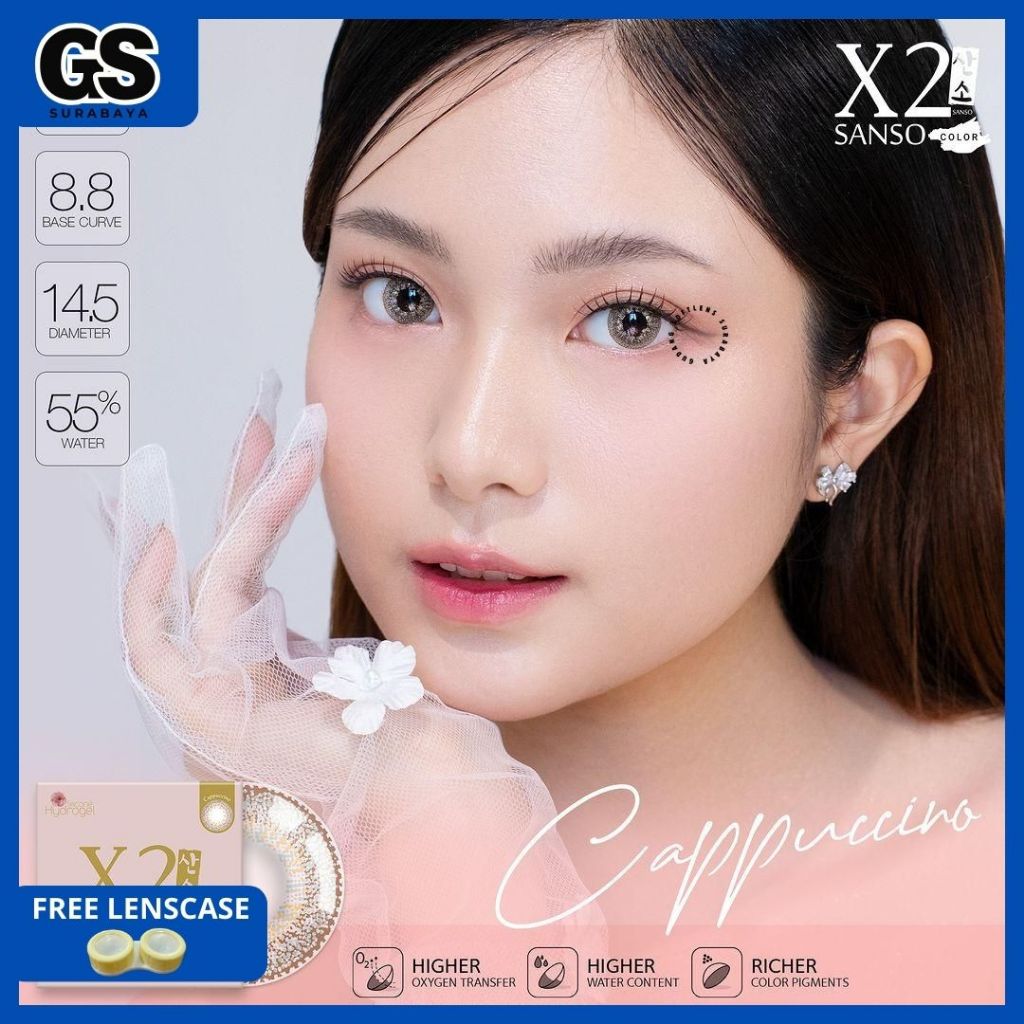 Jual SOFTLENS X2 SANSO COLOR 14.5MM NORMAL & MINUS (-0.50 S/D -10.00 ...