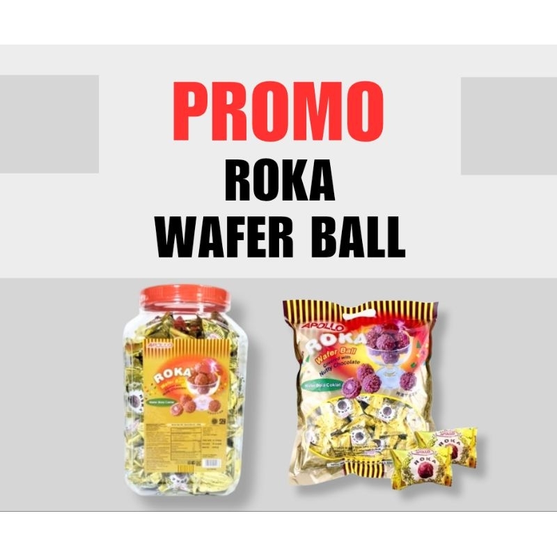 Jual PROMO Makanan Apollo Roka Toples, Roka Wafer Ball 50, Roka Wafer ...