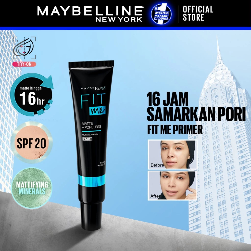 Jual MAYBELLINE Fit Me Matte + Poreless Primer Make Up - 30ml | Shopee ...