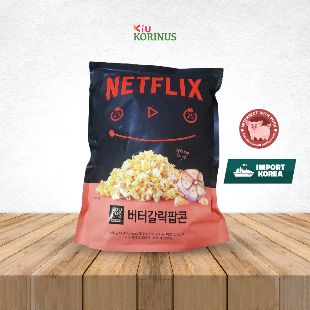Jual NETFLIX Butter Garlic Popcron /Snack Korea /Popcorn Korea 260gr ...