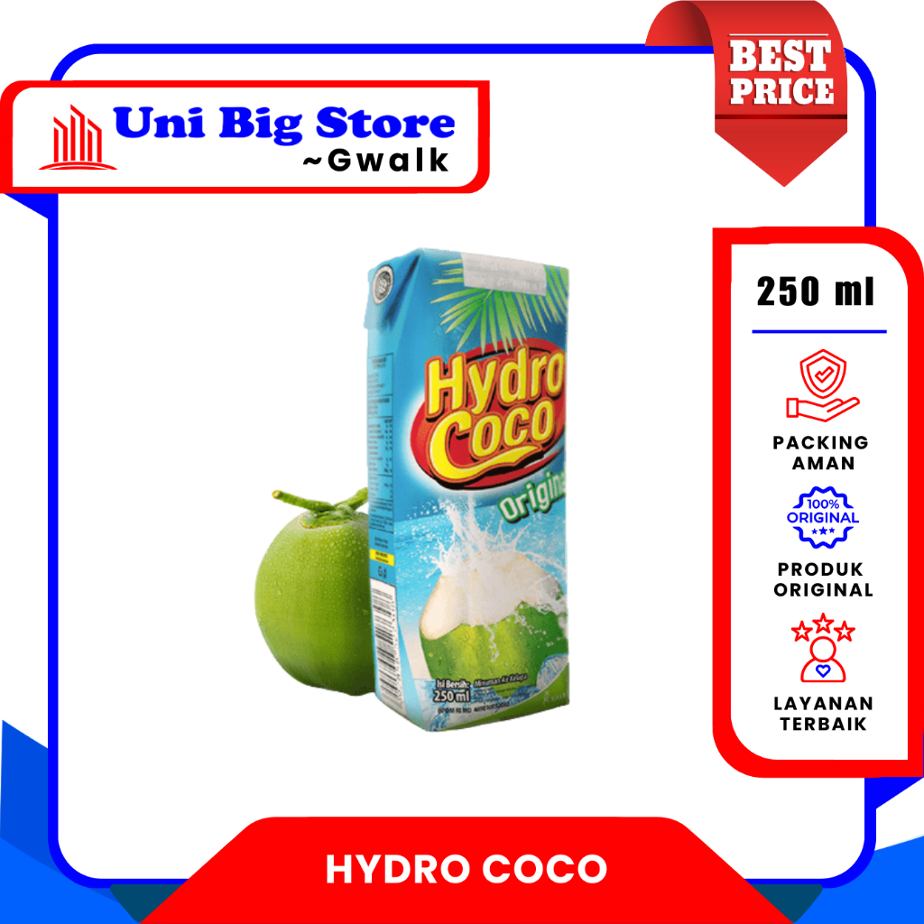 Jual HYDRO COCO AIR KELAPA ORIGINAL - 250 ml | Shopee Indonesia
