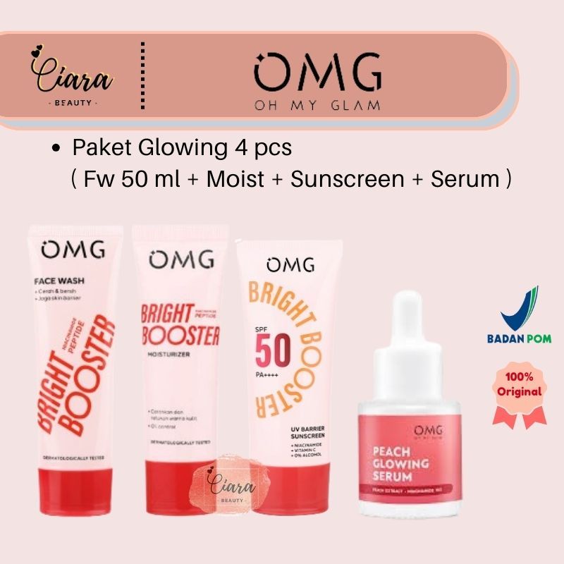 Jual Paket Lengkap OMG Bright Booster Glowing Series Mencerahkan dan ...