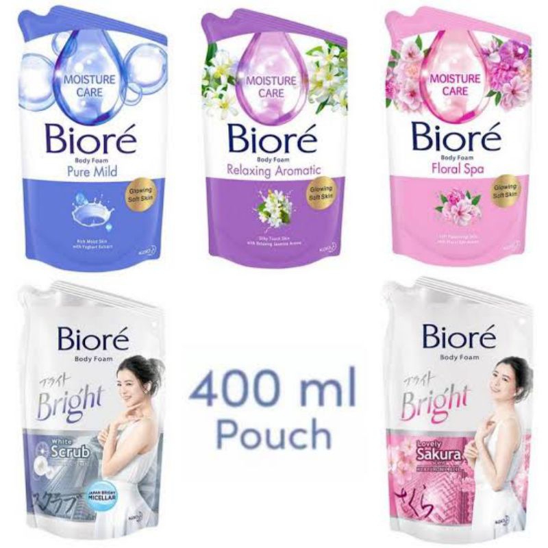 Jual BIORE BODY FOAM PURE MILD 400ML | Shopee Indonesia