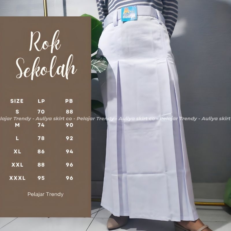 Jual Rok Seragam SMP, SMA, dan Kerja – Model Span Panjang dengan ...
