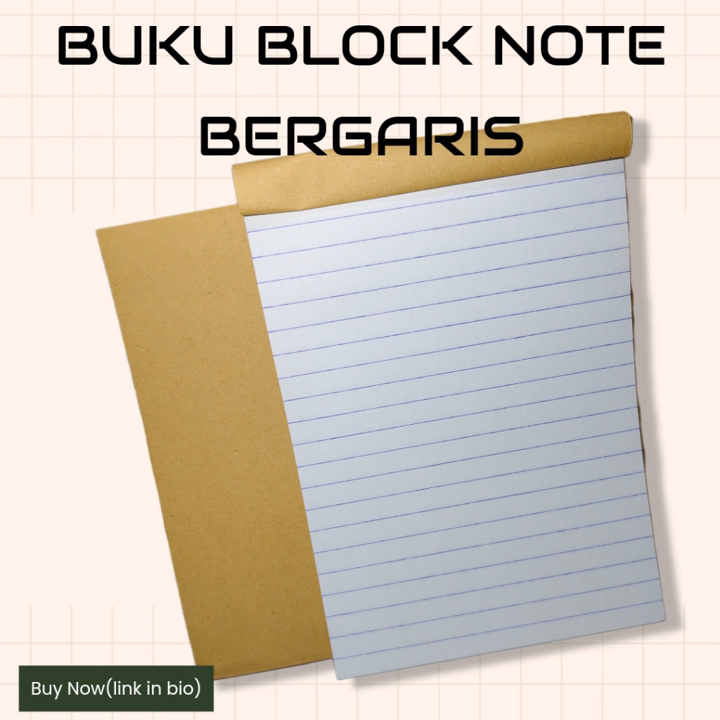 Jual BUKU BLOCK NOTE A6 BERGARIS ISI 100 LEMBAR | Shopee Indonesia