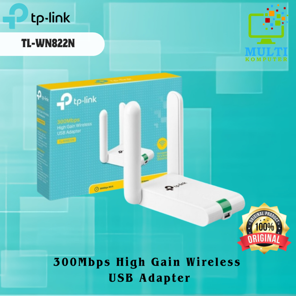 Jual TP-LINK TL-WN822N 300MBPS HIGH GAIN WIRELESS USB ADAPTER WIFI ...