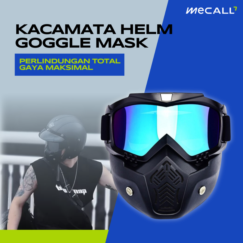Jual Kacamata Masker Google Mask 2 In 1 Set Motor Paintball Trail Cross ...