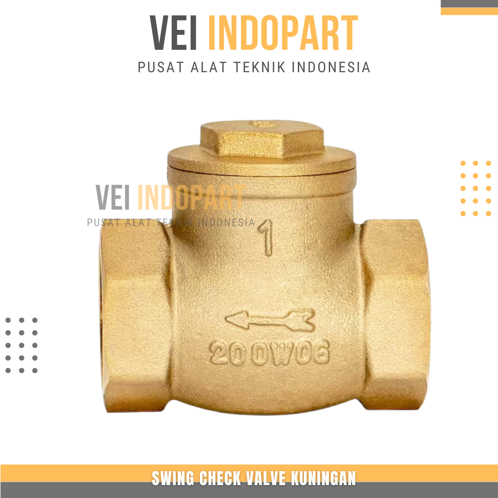 Jual 1" Swing Check Valve Kuningan Brass Klep Tabok One Way 1 Inch | Shopee Indonesia