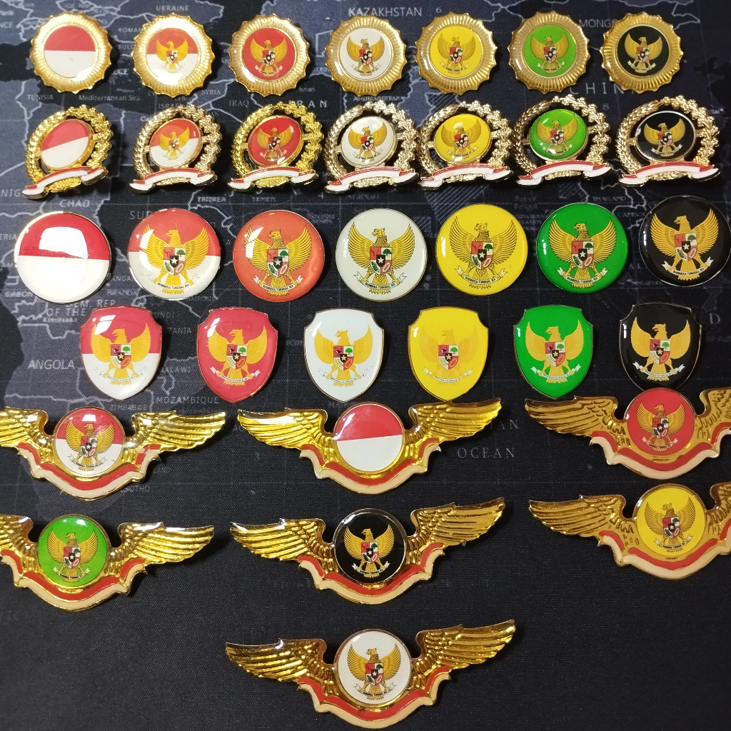 Jual Pin garuda / pin mpg bulat / pin bendera merah putih / wing garuda ...