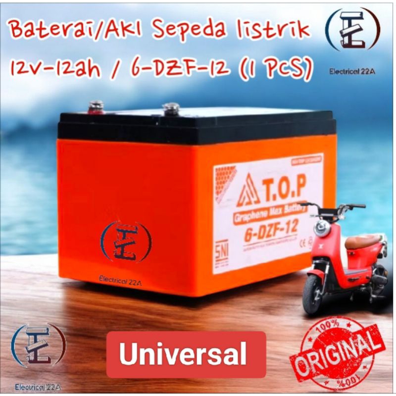 Jual BATERAI / AKI SEPEDA LISTRIK UWINFLY, PACIFIC, EXOTIC, GODA, DLL 12V 12AH / 6-DZF-12 ...
