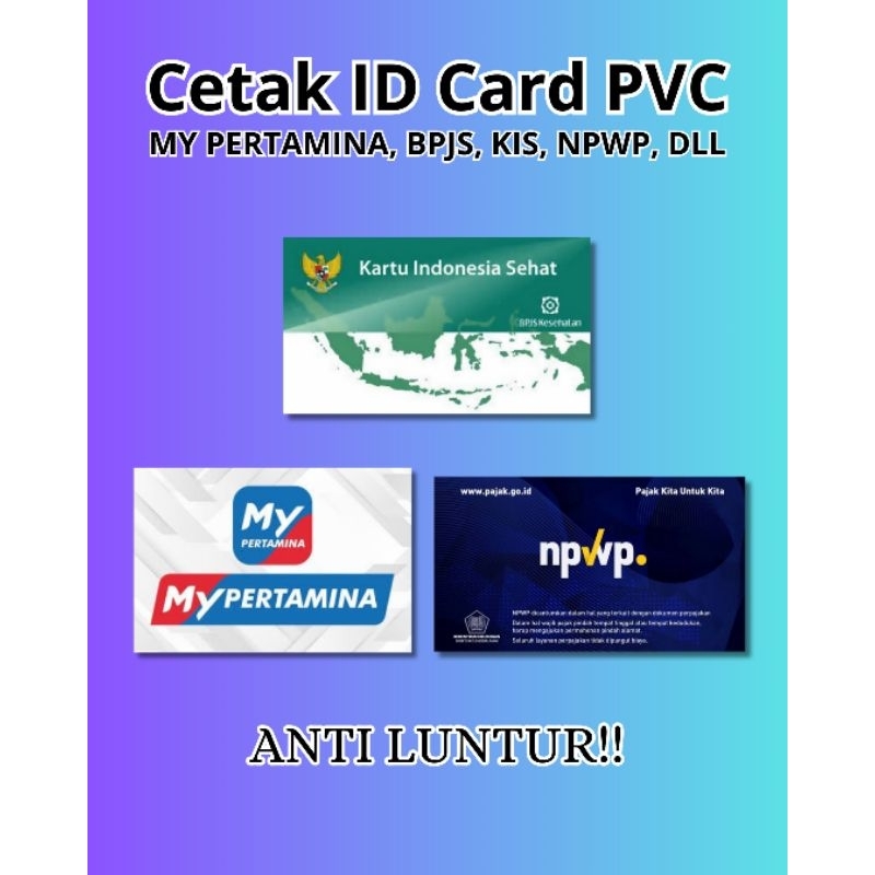 Jual Cetak Kartu ID Card Mypertamina BPJS dll | Shopee Indonesia