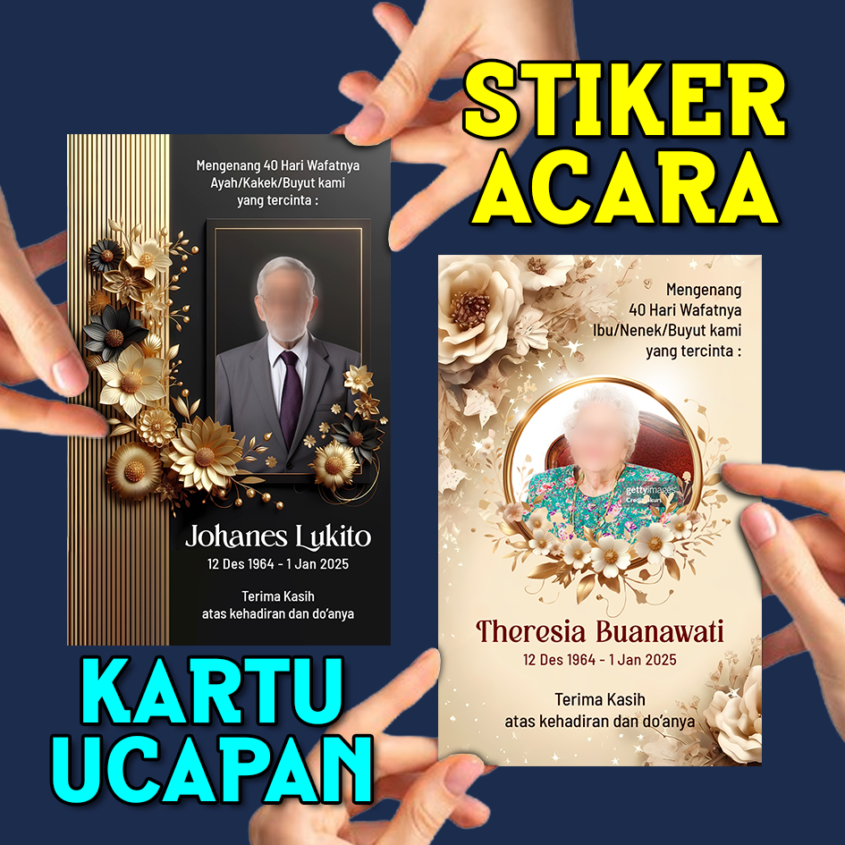 Jual STIKER LABEL HAMPERS - KARTU UCAPAN ACARA MENGENANG 7 40 100 1000 ...