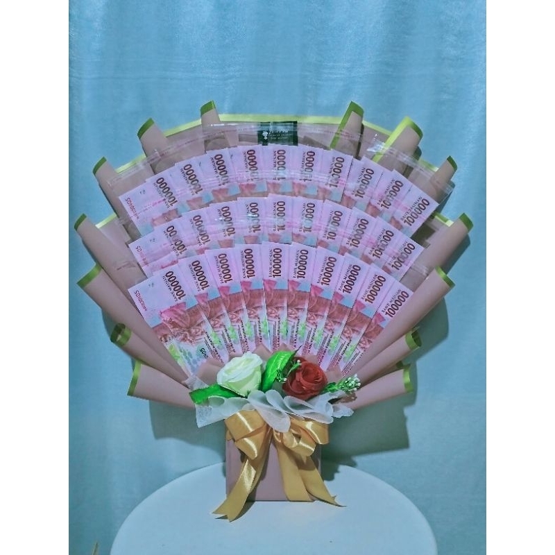 Jual Buket Uang Kosongan Isi 30 Lembar Bunga Hias Mawar Artificial ...