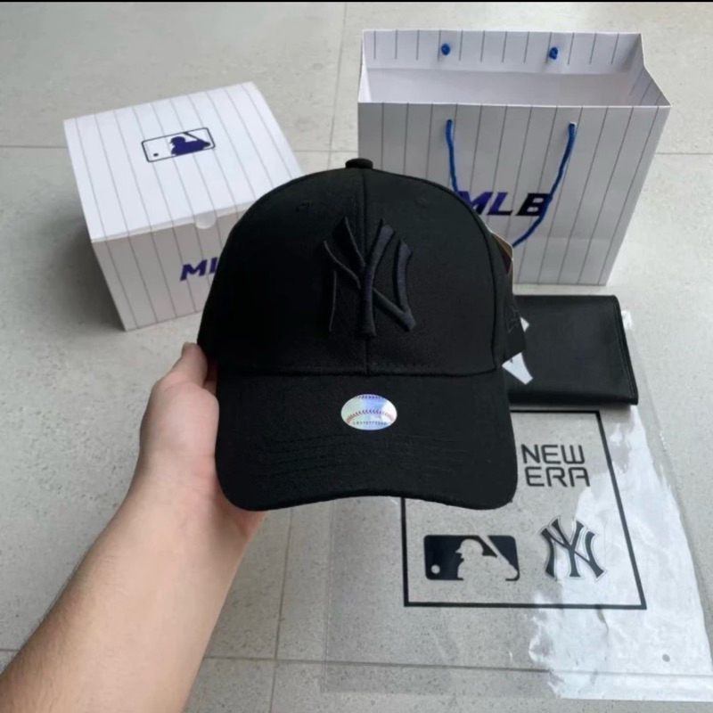 Jual (BISA COD) Topi NY Fullblack Hitam New York BASEBALL CAP MLBBKOREA ...