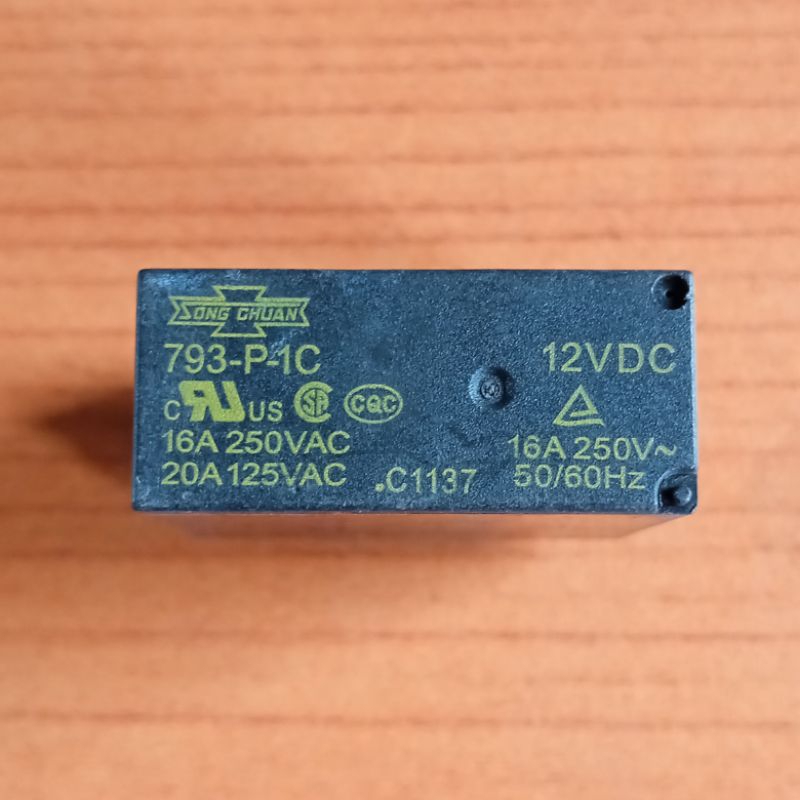 Jual RELAY SONG CHUAN 793-P-1C 12V 16A 8 PIN PANJANG 2.9CM CABUTAN ...
