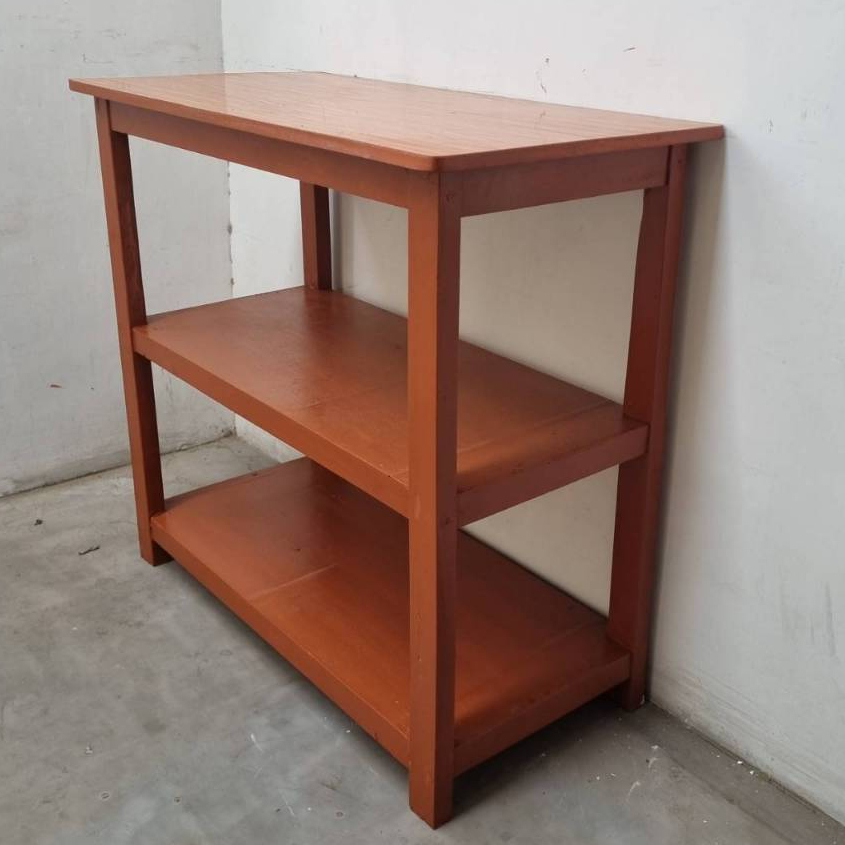 Jual Meja Dapur / Meja Etalase / Rak Etalase Polos Kayu Minimalis 2 ...