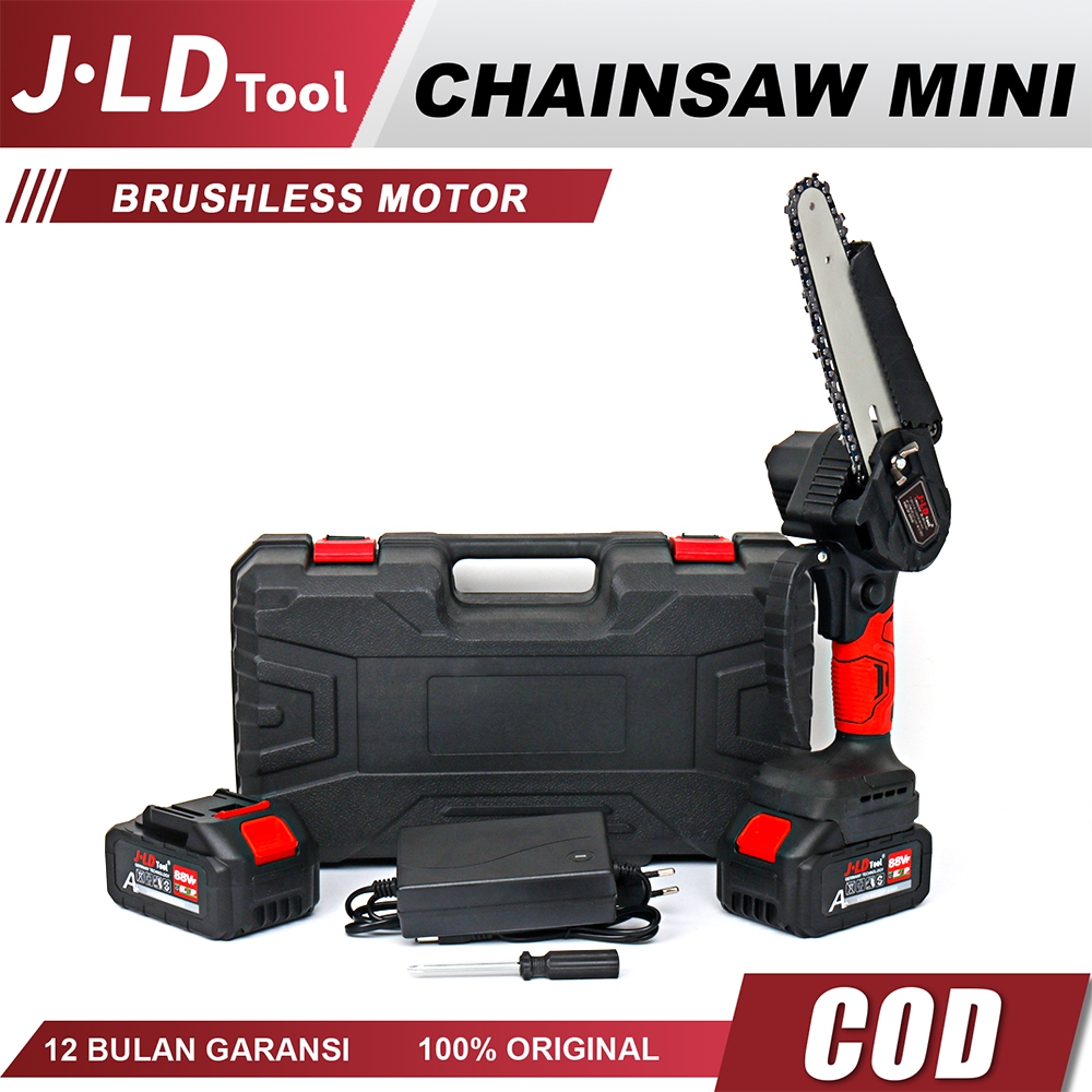 Jual JLD Brushless Mini Chainsaw 6Inch Gergaji Rantai Elektrik Cordless ...