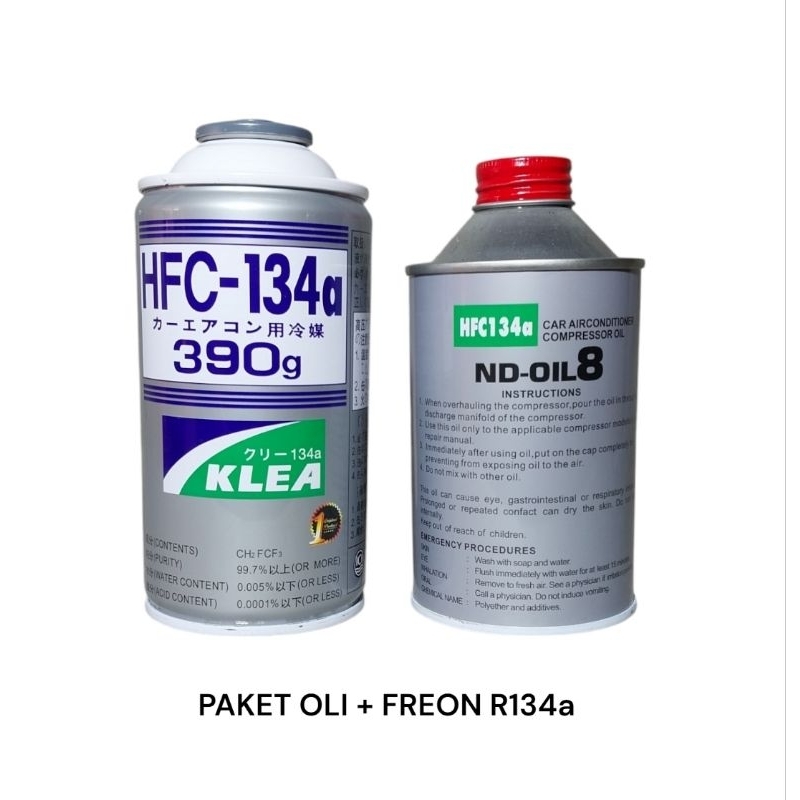 Jual PAKET OLI COMPRESSOR OLI KOMPRESOR R134A + FREON KLEA R134 ASLI ...