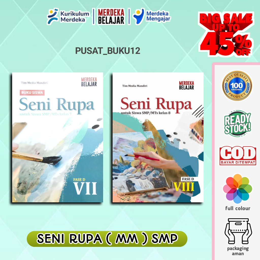 Jual Buku Siswa Pendamping SENI RUPA Kelas 7,8 SMP Kurikulum Merdeka - Media Mandiri | Shopee ...