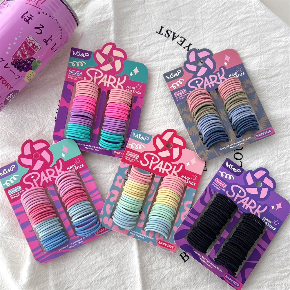 Jual Ikat Rambut Anak Isi 55 PCS Karet Warna Warni Diameter Kecil ...