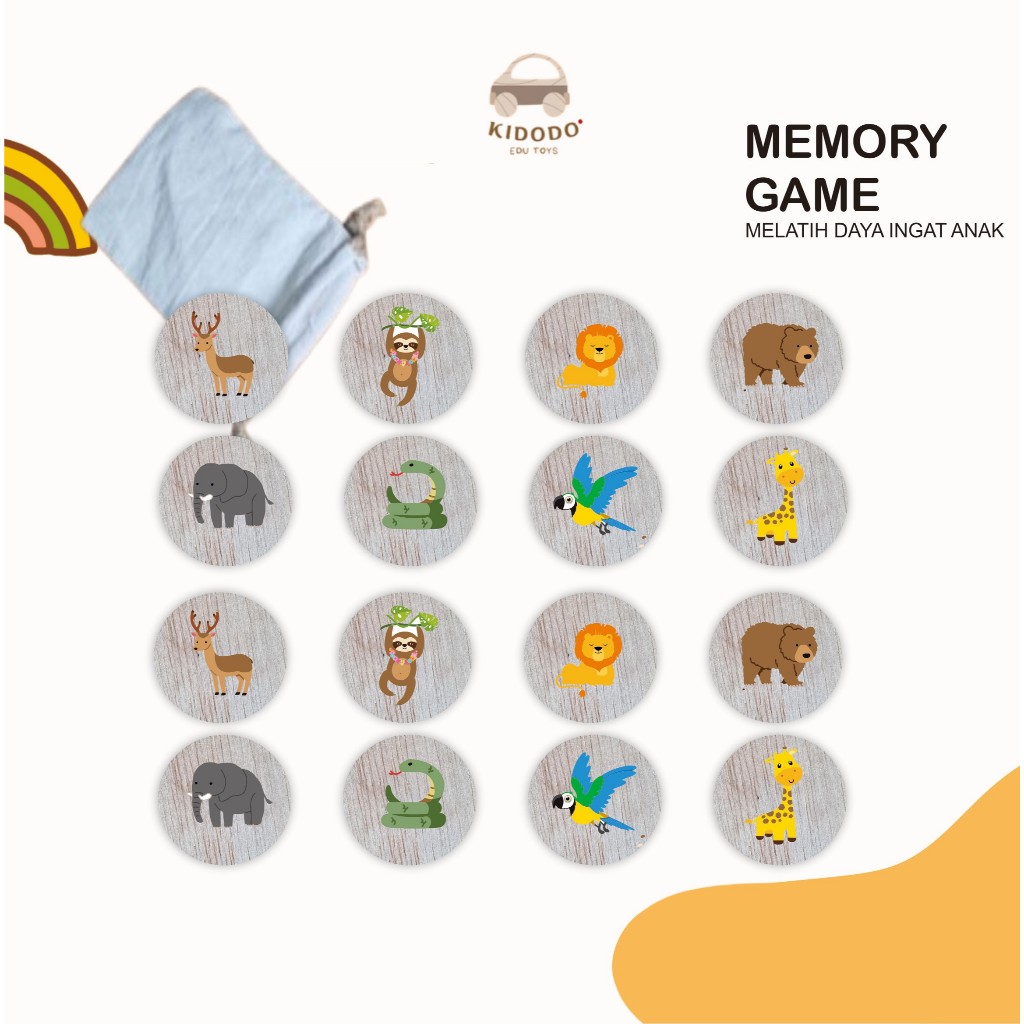 Jual Mainan Edukasi Kayu Matching - Melatih Ingatan - Memory Game ...