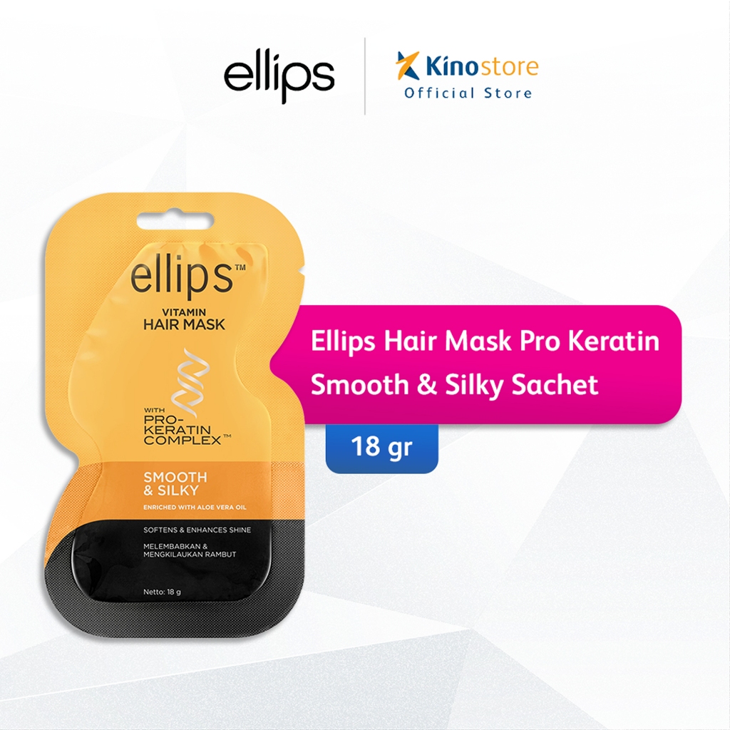 Jual Ellips Hair Mask Pro Keratin Smooth & Silky Sachet 18gr | Shopee ...