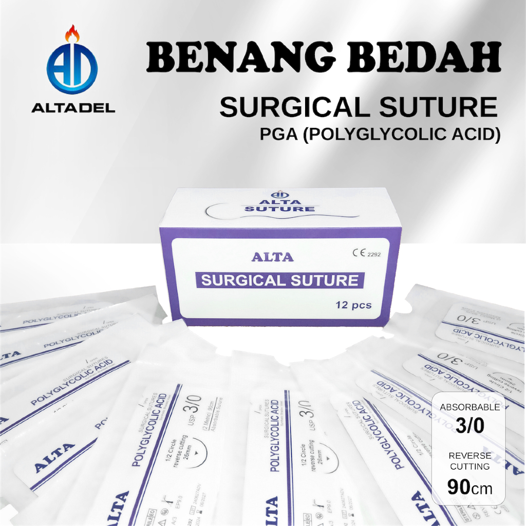 Jual Benang Jahit Operasi /Surgical Suture PGA Polyglycolic Acid ...